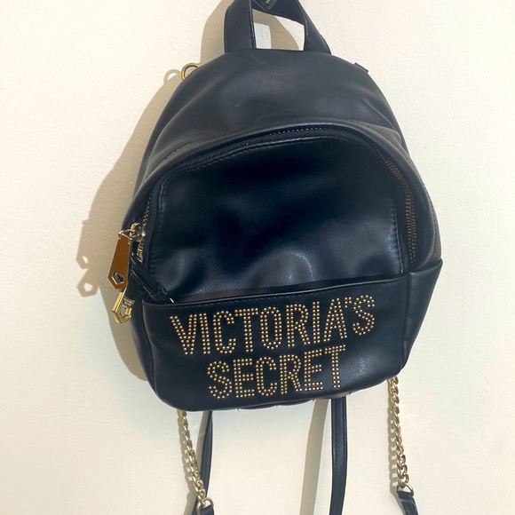 Victoria's Secret | Bags | Victorias Secret Black Glam Rock City Mini ...